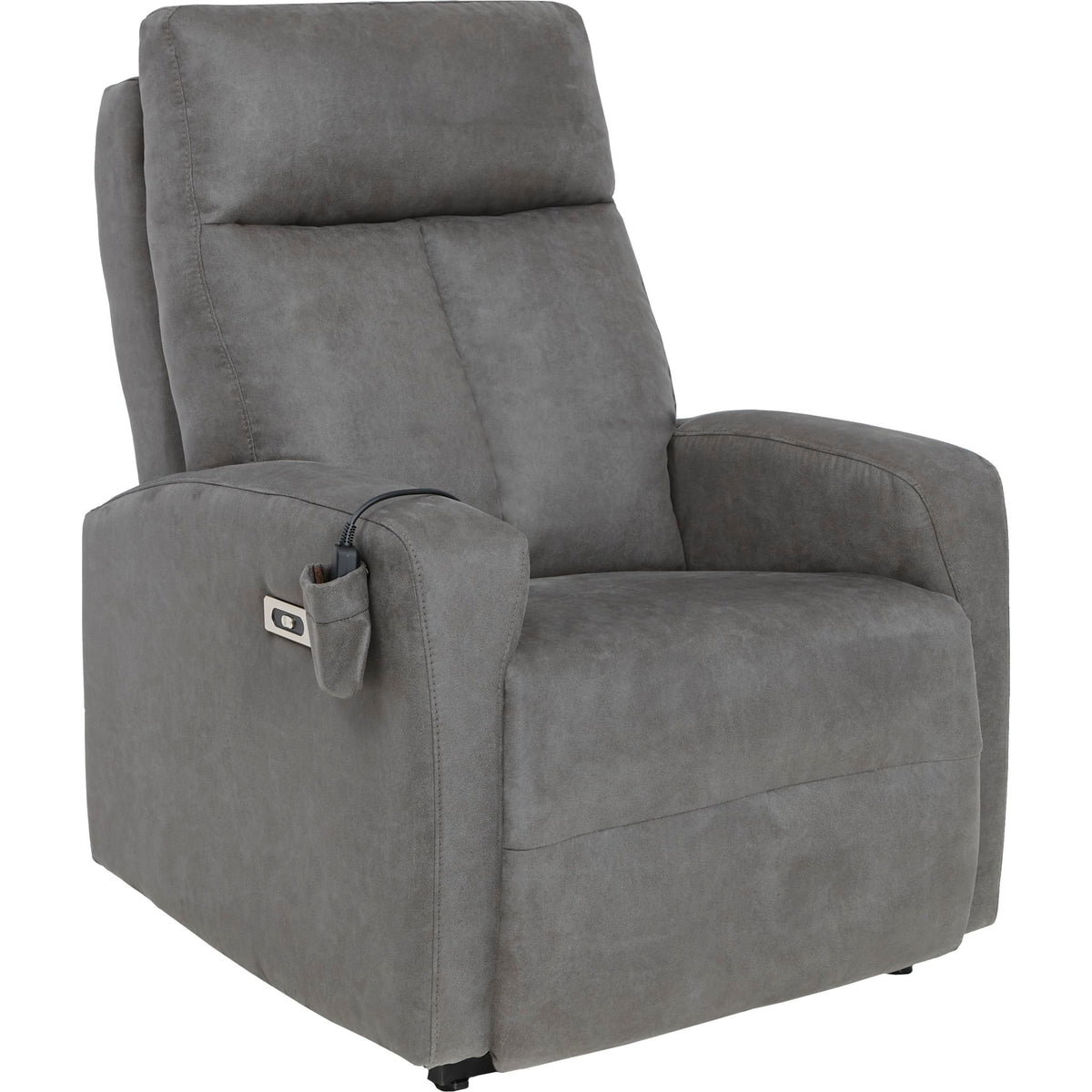 Relaxon Chair Power Lift Recliner - Graphite | Sim's Fiurniture & Bedding